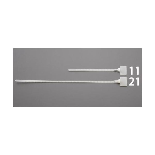 ●材質…ナイロン●全長…215mm●幅…3.6mm●タグサイズ…13×19mm●ループ引張強度…8.0kgf●使用温度範囲…−10〜85℃●マーカー頭部の四角いプレートにはマーカーで書き込み可能です。類似商品はこちらエスコ EA475HB ...