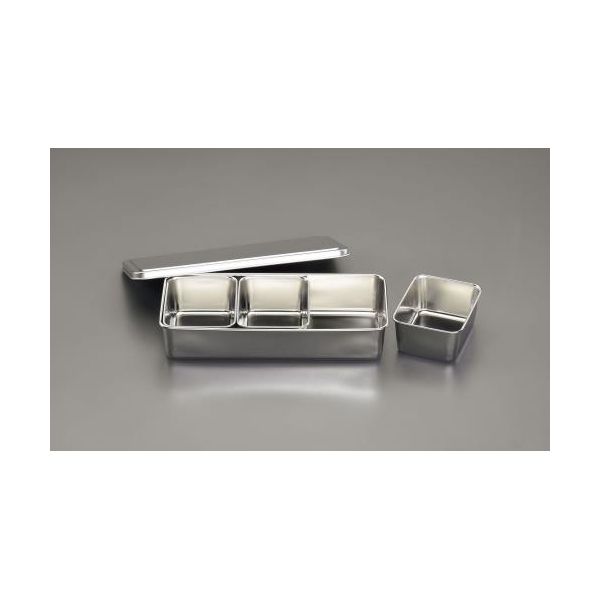 ●材質…ステンレス(18-8)●小皿数…3個●小皿…小●小皿サイズ(mm)…137×106×61(H)●外寸サイズ(mm)…328×148×63(H)類似商品はこちらエスコ EA508S-161 224x149x5,406円エスコ EA50...