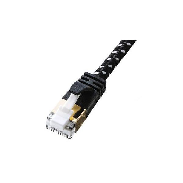 ●カラー…ブラック＆ホワイト●ケーブル長…2m●コネクタ形状…RJ-45ツメ折れ防止シールドコネクタ(ツメ折れ防止カバー付き)●ケーブル構造…より線二重シールド、ストレート全結線●ケーブル直径…5.0mm●対応伝送帯域…・カテゴリ7(10G...