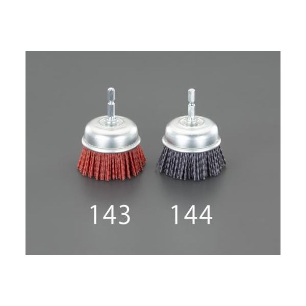 ●軸径…1/4”（6.35mm）●材質…アブラッシブナイロン●ブラシサイズ…外径：50mm線径：1.4mm幅：25mm●粒度…#180●最大回転数…4500rpm類似商品はこちらエスコ EA819BL-141 50mm／＃ 2,992円エス...