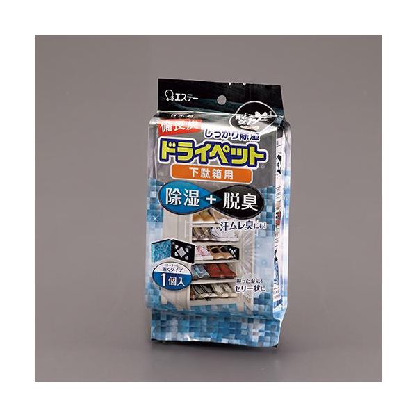 ●湿気をとりながら気になるニオイを脱臭します(備長炭と活性炭配合)●湿気を吸うとゼリー状になり、除湿効果がひとめで分かります。●内容量…除湿剤：54g、脱臭剤：41g●有効期間…1〜3ヶ月●用途…下駄箱用類似商品はこちらエスコ EA941A...