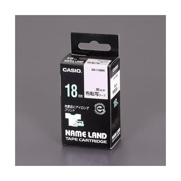●長さ…5m巻●テープ色…ホワイト●アイロンを使用して、印字した文字を布地に転写します。●テープ幅の合うものをお選び下さい。●テープ幅…18mm●文字色…黒類似商品はこちらエスコ EA761DW-118 18mm セキ2,370円エスコ E...