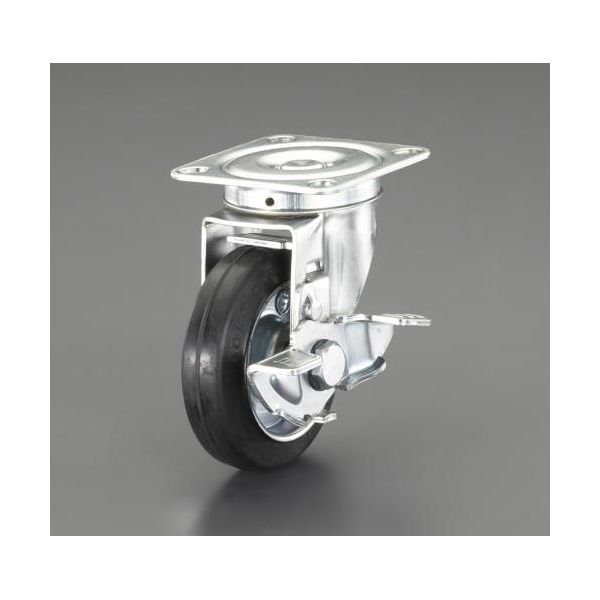 ●ベアリング入り●耐熱温度…−20〜80℃●材質…金具：スチール、車輪：ゴム●仕様…自在ストッパー付●車輪径×幅…100×32mm●全高…132mm●耐荷重…120kg●穴径(d)…12mm●P1×P2(P1'×P2')…68×68(71×...