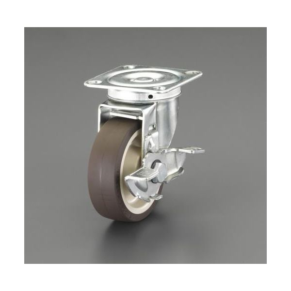 ●ベアリング入り●耐熱温度…−15〜70℃●材質…金具：スチール、車輪：ウレタン●仕様…自在ストッパー付●車輪径×幅…100×32mm●全高…132mm●耐荷重…120kg●穴径(d)…12mm●P1×P2(P1'×P2')…68×68(7...