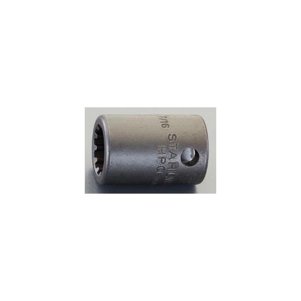 ●重量(g)…36●対辺(インチ)…7/16●外径(mm)…18.8●差込角…3/8”●全長(L;mm)…28●ソケット部外径(d1；mm)…18.8●差込部外径(d2；mm)…18.8●ソケット中間空洞部内径(d3；mm)…10.4●ボル...