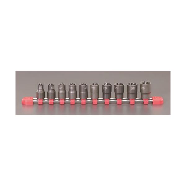 ●外径(mm)…18.5●全長(L；mm)…32●適合サイズ…12mm●右ねじ専用●ツイスト形状の歯が損傷したボルトやナットにかみ込み、簡単に取り外しができます。●材質…工具鋼●差込角…3/8”類似商品はこちらエスコ EA618PK-201...