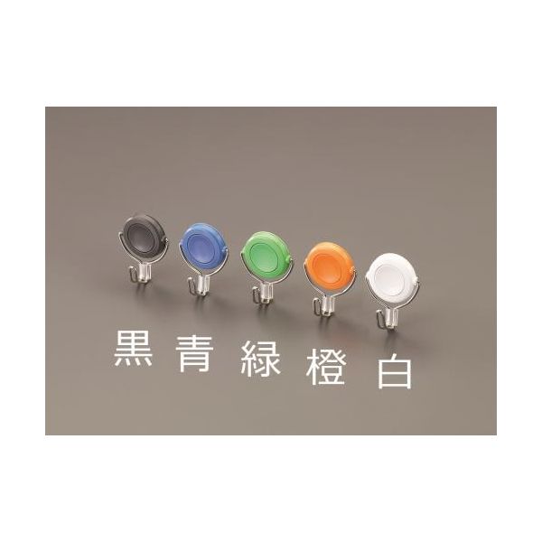 ●耐荷重…水平方向：約1kg、垂直方向：約1.5kg●面サイズ…φ32mm●口幅…14mm●色…緑●重量…11g●材質…ABS、再生POM、ネオジウム磁石、スチール●外寸…49×40mm●薄型でも安心。自在に動く可動フック●フック部は360...