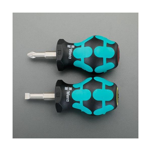 ●2本組●サイズ(mm)…(＋)#2×φ5.2(−)5.5×1.0●軸長(mm)…25・24.5●全長…80mm●狭所で作業しやすいスタビー仕様類似商品はこちらエスコ EA560WA-50 5本組 ＋ − 5,952円エスコ EA560WA...