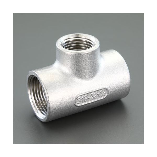 ●材質…SUS316(SCS14A)●最高圧力…1.35MPa●JIS B 2308●1段落ち●呼び径(A呼称)…8×8×6●ねじサイズ(Rc)…1/4”×1/4”×1/8”類似商品はこちらエスコ EA469AF-310A Rc 1” 4,...