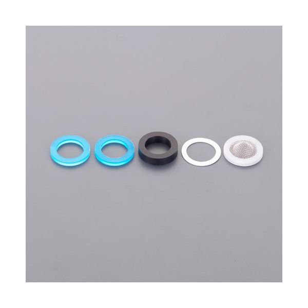 ●外径…φ18mm●材質…ウレタン、その他の樹脂●パッキン（青）2ヶ、パッキン（黒）1ヶ、スリップワッシャー1ヶ、ストレーナー1ヶの5点セットです。●使用温度…常温（水道水のみ）類似商品はこちらエスコ EA472CC-9 洗浄管用パッキン ...