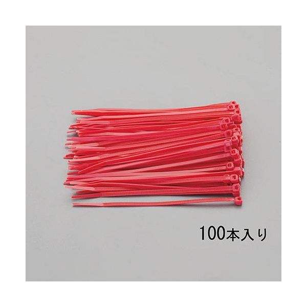 ●色…赤●全長…250mm●幅…3.6mm●最大径…74mm●厚み…1.4mm●ループ引張強度…18kgf●材質…ナイロン66●使用温度範囲…-40〜85℃●入数は100本入りです。類似商品はこちらエスコ EA475D-250M 250x ...