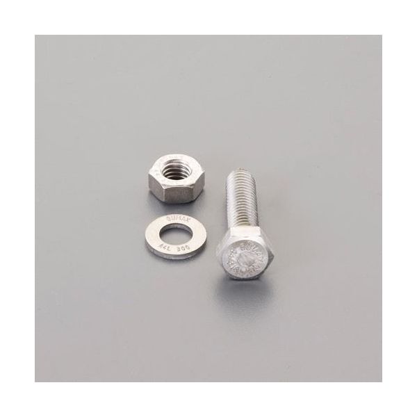 ●ボルトサイズ…M8×20●材質…ステンレス（SUS316L）●対辺…13mm●規格…ISO 10.9●全ねじ●高強度六角ボルト、ナット・ワッシャーが一つずつ入ったエスコオリジナルセット●高強度、耐食性、耐熱性、非磁性、焼付き性●SUS30...