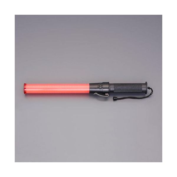 ●サイズ…φ34×390mmライト：210mm●重量…98g（電池含む）●材質…本体：PVCグリップ：ABS樹脂フック：ステンレス●電源…単2電池×2本（別売）●カラー…赤●光源…赤色LED×4本●点灯パターン…速い点滅→遅い点滅→点灯→消...