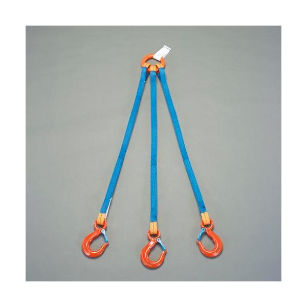 ●使用荷重（t）40°…1.86●使用荷重（t）60°…1.72●有効長さ(m)…3●フック口開き…33mm●材質…スリング：ナイロンフック：鉄鋳物●3本吊●安全フック付類似商品はこちらエスコ EA981FD-53 直送 代引不可・42,4...