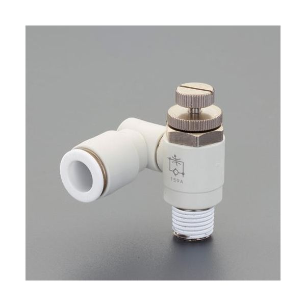 ●チューブ外径…12mm●ねじサイズ…R(PT)3/8”●使用圧力…1MPa●使用流体…空気●使用温度…-15〜60℃(凍結なきこと)●材質…金属部：C304BD、樹脂部：PBT(V-0)●重量(g)…87●適用チューブ…ナイロンチューブ、...