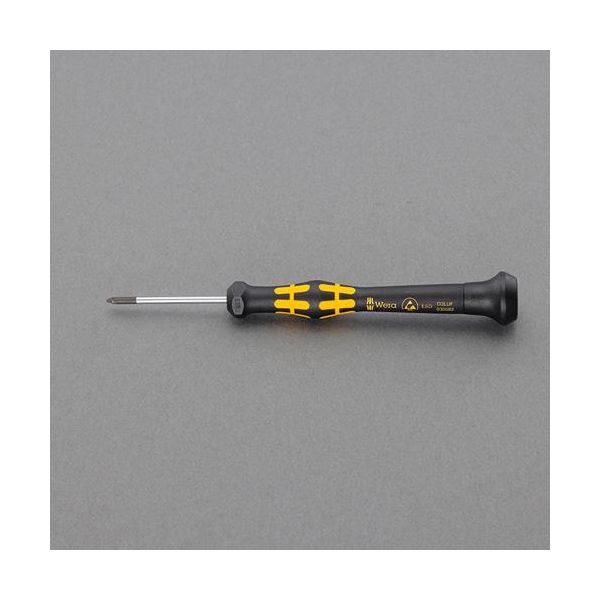 ●商品名…1572 ESD●サイズ…F●軸長…40mm●全長…137mm●軸径…2.5mm●静電対策仕様●人間工学に基づいたクラフトフォームハンドルにより、手にかかる負担を軽減します●ブラックポイント刃先仕上げにより、ネジにぴったりフィット...