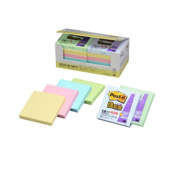 ●サイズ…75×75mm●枚数…100枚(1個あたり)/強粘着：90枚(1個あたり)●カラー…ブルー、グリーン、ピンク(各2個)、イエロー(4個)、強粘着：ネプチューンブルー、アップルグリーン(各1個)●繰り返しはったりはがしたりできます。...
