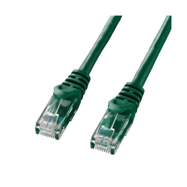 ●カテゴリー…6準拠●コネクタ形状…RJ45●長さ(m)…0.5●直径…5.6mm●カラー…グリーン●単線に比べて柔らかく、取り回しが楽な「より線」仕様です。●伝送速度1000Mbps（1Gbps）、伝送帯域250MHzを実現した、ギガビッ...