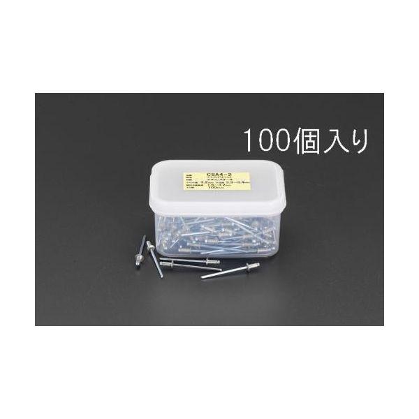 ●材質…アルミフランジ、スチールシャフト●プラケース入●入数…100個●リベット径…2.4mm●板厚…0.5〜3.2mm類似商品はこちらエスコ EA527BS-5 4．8−6．4mm1,291円エスコ EA527BS-3 1．6−3．2mm...