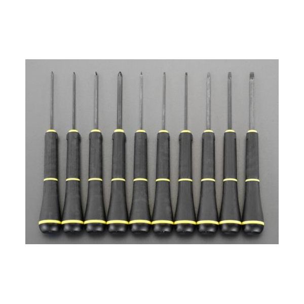 ●〈セット内容〉…10本セット・(＋)#000・#00・#0・#1・(−)1・1.5・2・2.5・3・4mm●全長…168mm●軸長…63mm●ビニール袋入り●ハンドル下部が回転するので早回しが可能です。類似商品はこちら エスコEA552A...
