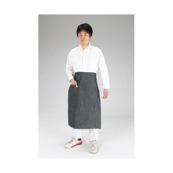 ●サイズ…77×55cm●紐サイズ…2.5×85cm●ポケットサイズ…20×15.5cm●材質…エプロン：綿デニム腰紐：綿●縫い糸材質…ポリエステル●ひもは前で結ぶ形式●ポケット1個付●工業作業から園芸まで使える腰から下の作業用エプロン類似...