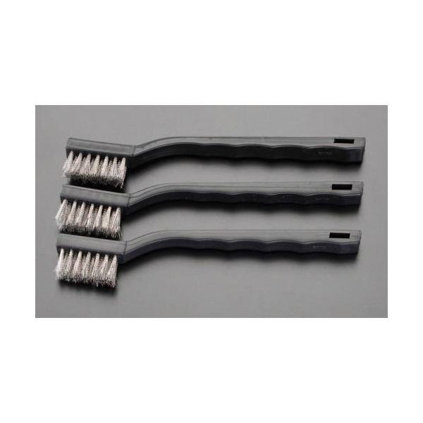 ●仕様…2行●毛丈…15mm●全長…180mm●ブラシサイズ…8×37mm●ステンレススチール製ブラシ●ポリプロピレンハンドル●入数は3本入りです。類似商品はこちらエスコ EA109E-2 180mm ナイロン839円エスコ EA109E-...