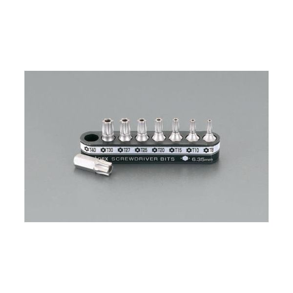 ●8本組●六角シャンク…1/4”●トルクスビット(イジリ止付)…　T8・T10・T15・T20・T25・T27・T30・T40●全長…19mm●総重量…38g（ケース含む）●ビットホルダー付●全長が19mmと短いため、狭い場所での作業に便利...