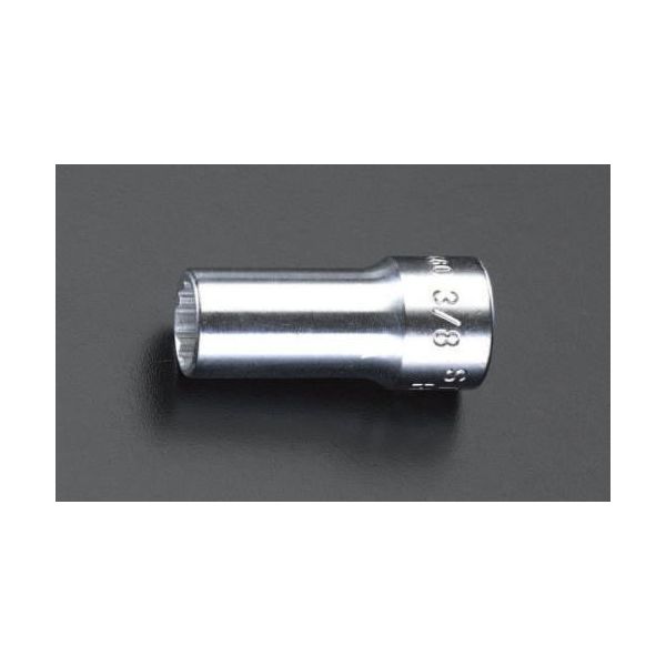 ●差込角…3/8”●HPQ…高張力合金鋼●対辺(インチ)…7/16●全長(L;mm)…38●ソケット部外径(d1；mm)…15.7●差込部外径(d2；mm)…16.5●ソケット奥内径(d3；mm)…10●ボルト接触部内面奥行き(t1；mm)...
