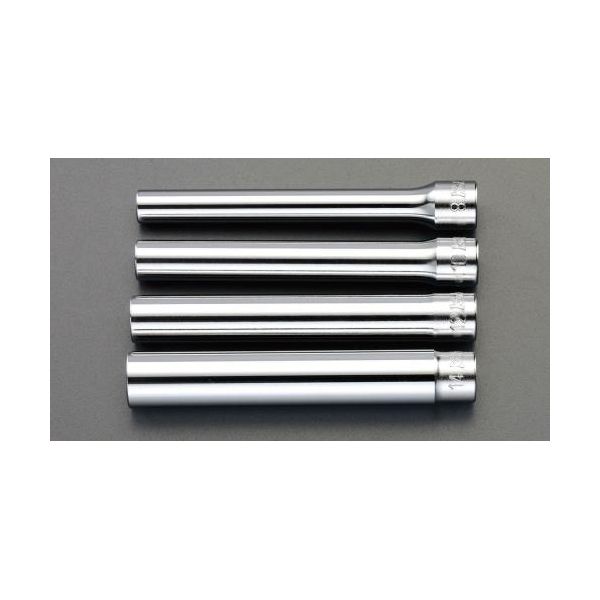 ●差込角…3/8”●4個組●対辺×外径…8×12・10×14.5・12×16.8・14×20mm●全長…120mm類似商品はこちらエスコ EA618BR-408 3/8sqx83,135円エスコ EA618BR-412 3/8sqx13,1...