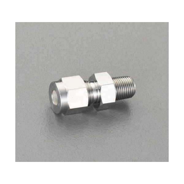 ●材質…SUS316●使用温度…−196〜600℃●適用パイプ外径…8mm●取付ねじ…R（PT）3/8”●チューブ使用時は、インサートリングが別途必要となります。●使用圧力はチューブ使用圧力に準拠する。類似商品はこちらエスコ EA425FA...
