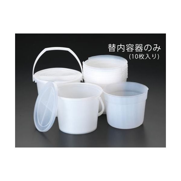 ●EA109NF-10用交換用内容器●材質…ポリエチレン●サイズ…φ180×145mm●入数…10枚入り類似商品はこちらエスコ EA109NF-3B 交換用内容器101,608円エスコ EA109NF-10 ペイント用ポリバ3,236円エス...