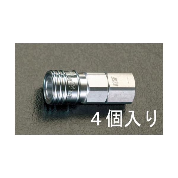 ●使用圧力…0.98MPa●エアー用●ワンプッシュ式●材質…アルミ/鋼鉄(クロムメッキ)●ねじサイズ…PT1/4”●入数…4個類似商品はこちらエスコ EA140CJ-1 PT1/4 雌ねじ1,150円エスコ EA140DJ-4 PT1/2雌...