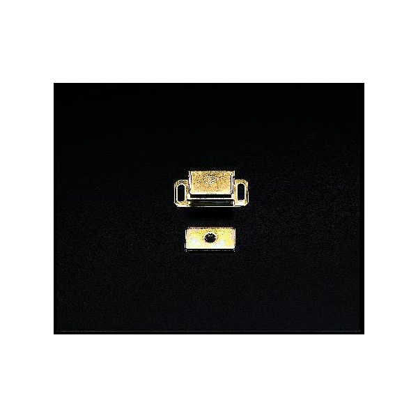 ●材質…本体：アルミニウム、プレート：鋼板●仕上…金色メッキ●穴径…4×12mm、2.4mm●幅…44mm●高さ…13mm●奥行…22mm●吸着力…3.0kg●木ねじ丸3.1×13　皿2.9×13、本体2　受1本付類似商品はこちらエスコ E...