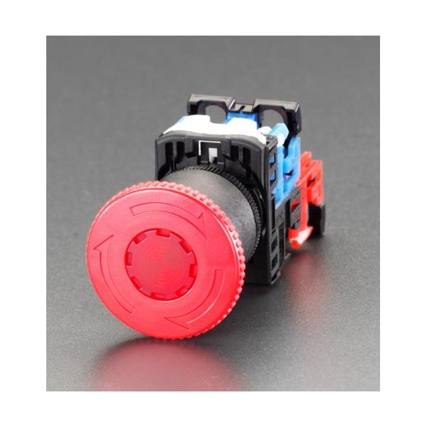 ●富士電機●型式…AR22V2L-11E3R●パネルカットφ22、φ25mm共用●定格…AC/DC 600V 10A●接点仕様…1a1b●材質…本体：ポリカーボネイト●プッシュロックリターン型（ボタンを押すとその状態でロックされ、ボタンを右...
