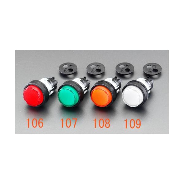 ●富士電機●パネルカットφ22、φ25mm兼用●φ22mm表示燈●LED AC/DC24V球付●材質…本体：ポリカーボネイト●色…赤●定格電圧…AC/DC24V●型式…DR22E3L-E3類似商品はこちらエスコ EA940DB-91 AC/...