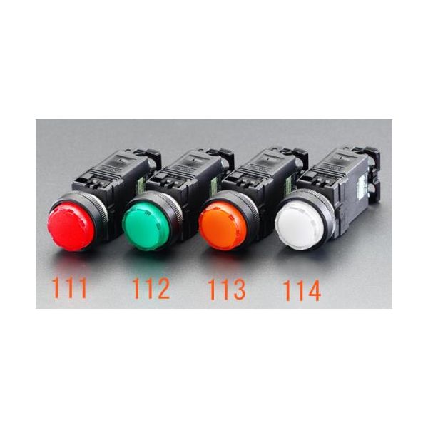 ●富士電機●パネルカットφ22、φ25mm兼用●φ22mm表示燈●LED AC/DC24V球付●材質…本体：ポリカーボネイト●色…赤●定格電圧…AC110V●型式…DR22E3L-H3●トランス付類似商品はこちらエスコ EA940DB-96...