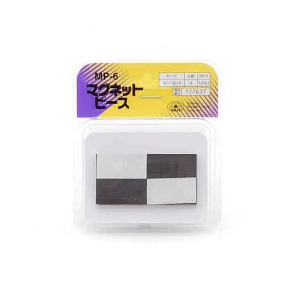 【用途】黒板、机などのスチール製品へのメモ等の保持、書類の掲示。【機能・特徴】四角型のマグネットです。【仕様】●サイズ：30x15x4mm。●4個入(白2個・黒2個)。●1200ガウス。【注意事項ほか】時計、精密機器等には近づけないでくださ...