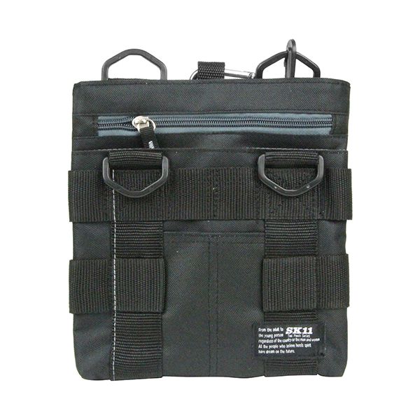 【商品説明】【用途】携帯用品の収納。【機能・特徴】ジッパー付きポケットタイプです。大容量サイズなのでたっぷり収納できます。【仕様】●サイズ：幅200×高さ220×奥行30mm。●カラー：グレー。●重量：195g。【材質】●ポリエステル。【注...