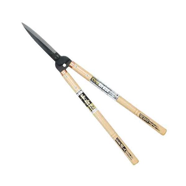 【用途】刈込鋏。【機能・特徴】剪定・整枝作業用です。鋭型刃で細かい作業にも適しています。【仕様】●全長：約670mm。●刃長：約190mm。●生木切断能力：15mm。●鋭型刃。●刃部：刃物鋼。●柄部：木。【注意事項ほか】本来の用途以外には使...