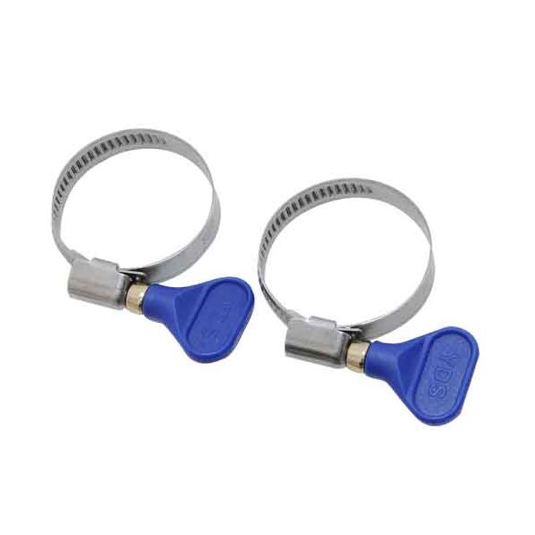 【用途】ポンプパーツ。【機能・特徴】ホース連結部分の固定に使用します。簡単に締めつけたりゆるめたりできる手締バンド2個入りです。【仕様】●2個入り。●適用範囲：25〜40mm(1・1/4インチ)。園芸機器 ポンプ バンド類似商品はこちら49...
