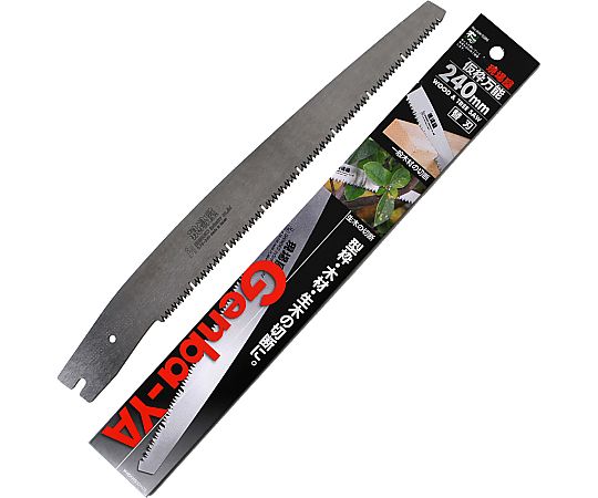 【商品説明】●「現場屋　仮枠万能鋸」専用替刃。●特殊目立て(ウイングカット)：切れ味が良く目詰まりの少ない特殊目立てを採用。●刃渡り：240mm●板厚：0.7mm●硬度/刃先：HRC64〜67度、板：HRC52〜53度類似商品はこちら石鋸工...