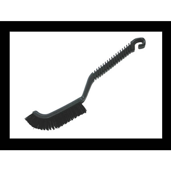 【商品説明】ホイールやエンジンのすきま掃除に最適。油汚れをゴシゴシかき落とせるコシの強いブラシです。●入数：1個●材質：刷毛部/ナイロン 柄/PP●サイズ：240×50×20mm