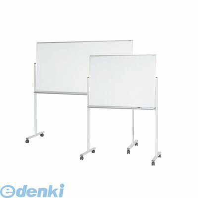 ■代表画像です■安全を考慮したプラスチックコーナーと4面溝付■オリジナルアルミ枠のスタンダードタイプの両面脚付ホワイトボードです。■両面脚付スチールホワイト・キャスター付・回転します■外形寸法：W1896XD610XH1840板面寸法：W1...