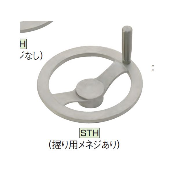 イマオコーポレーションメーカーお問い合わせ：0575-32-2239●ハンドル＆グリップ●ステンレス　ツースポーク　ハンドル車●標準在庫品●RoHS●SUS●汚れ防止加工可●追加工可●軸穴加工●寸法D（mm）：125●寸法H（mm）：35●...