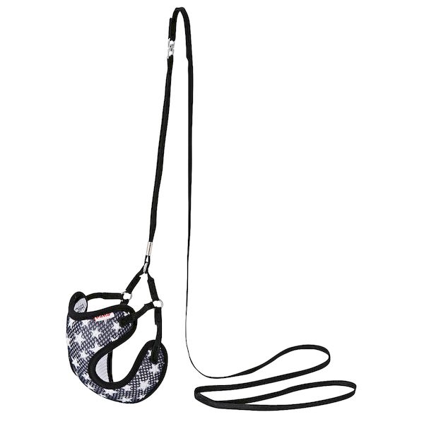 【商品説明】●毎日のお散歩が楽しくなる、小さなワンちゃんのためのファッション犬具。●ベーシックでカジュアルなデザイン。●簡単装着、胴輪とリードが一体となったベストハーネスリード。●材質：ポリエステル、ポリプロピレン●テープ幅：7mm●引きひ...
