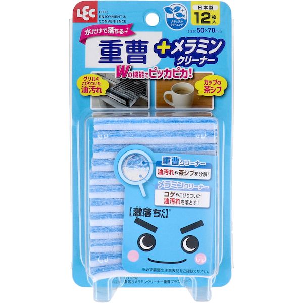 【商品説明】個装サイズ：105X180X55mm個装重量：約40g内容量：12枚入製造国：日本【使用に適さないもの・面】・重曹クリーナー(青色)：水洗い・水拭きできないもの (桐・白木等)、漆器、金箔、アルミ、銅、真鍮、ニス塗りのもの、表面...