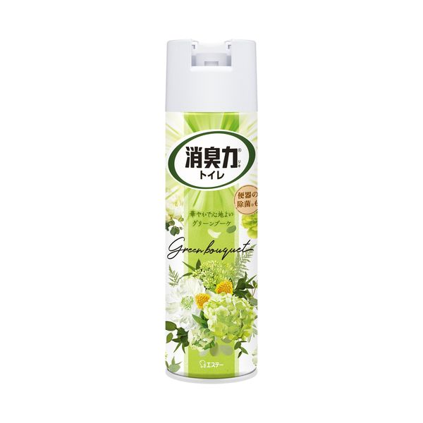 【商品説明】トイレまるごと消臭、瞬間すっきり！●内容量[mL]：365●香り：グリーンブーケ●使用期間の目安：1日2〜3回で約1〜1.5ヵ月●成分：植物抽出消臭剤、香料、除菌剤、エタノール（無香料には香料は含まれません。）●種別：グリーンブ...