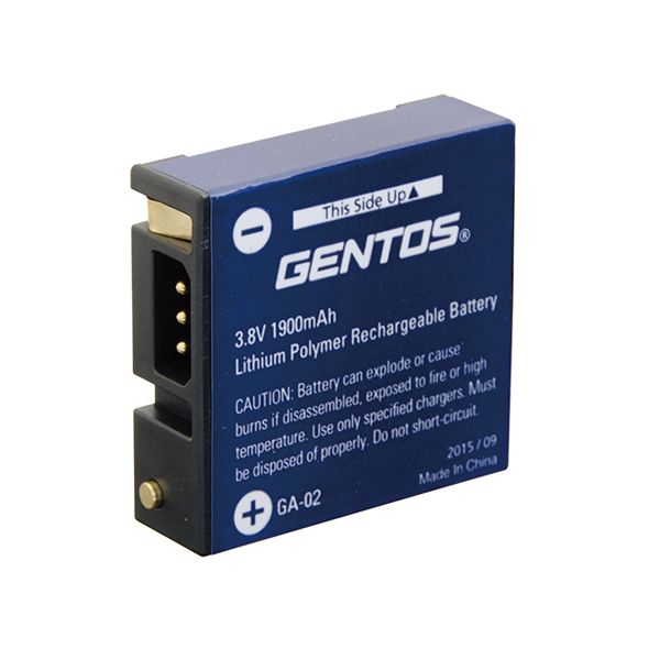 【商品説明】Gシリーズヘッドライト用専用充電池・GH-001RG，GH-009RG，GH-010RG用専用充電池●サイズ:45×42.5×13.7●重量: 40g●生産国:中国●パッケージサイズ: 80×30×60じぇんとす ジェントス類似...