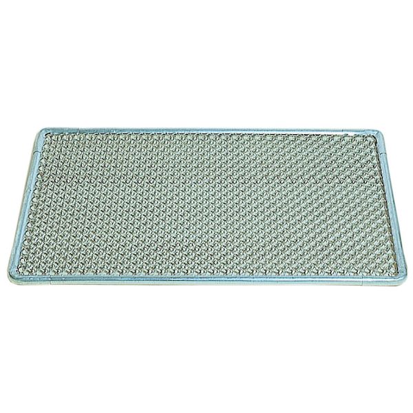 【商品説明】●ワイヤコイルで泥や雪を落とします。●サイズ:450×750mm/厚さ 200mm。●重量:約2kg。●材質:硬メッキ鉄線。