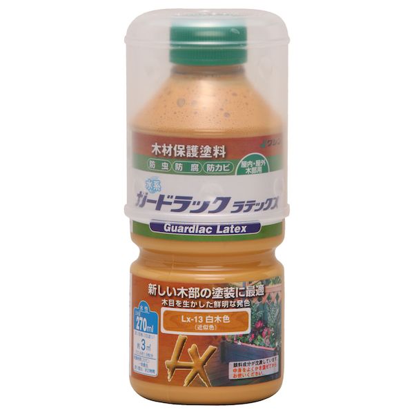 【商品説明】●木目を生かした鮮明な発色、新しい木部の塗装に最適。●主な用途:ウッドデッキ、ガーデンテーブル、プランターなどの屋外木部。●サイズ(横×縦×高さ):65mm×65mm×151mm。●重量:0.34kg。